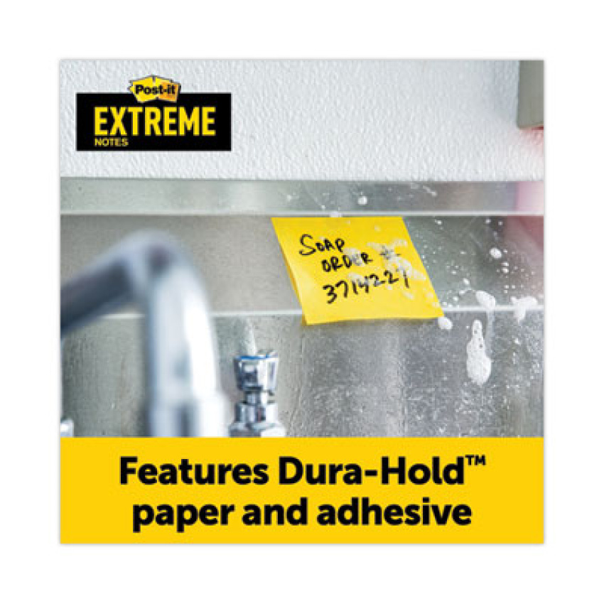 Post-it Extreme Notes Water-Resistant Self-Stick Notes, 3" x 3 ...