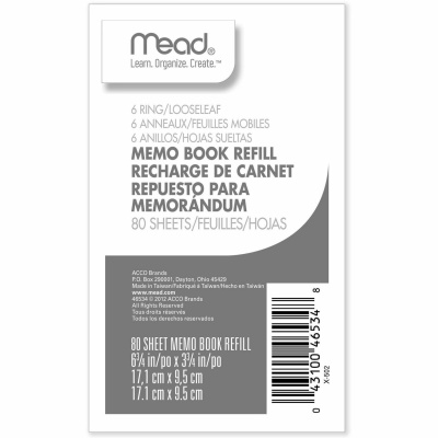 Mead Memo Book Refill Pages (46534) | SuperWarehouse.com