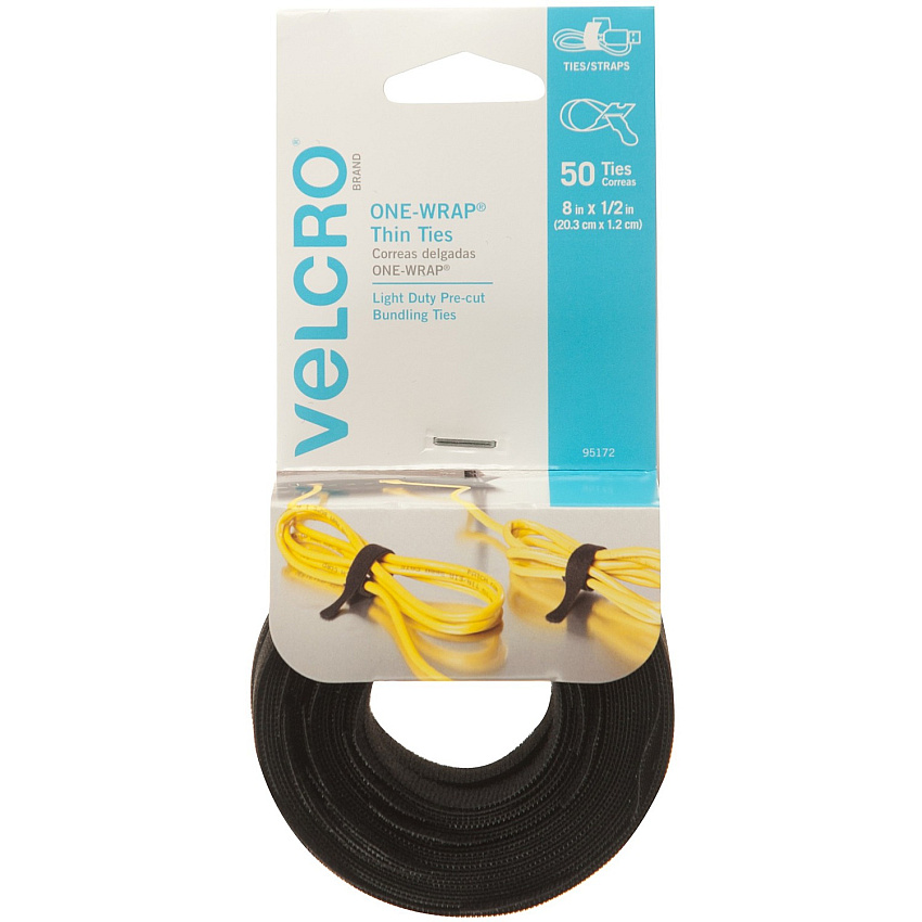 Velcro One Wrap Light-duty Thin Bundling Ties (VEK95172)