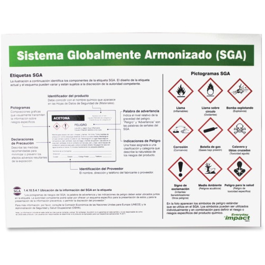 Impact GHS Label Guideline Spanish Poster (799078CT)