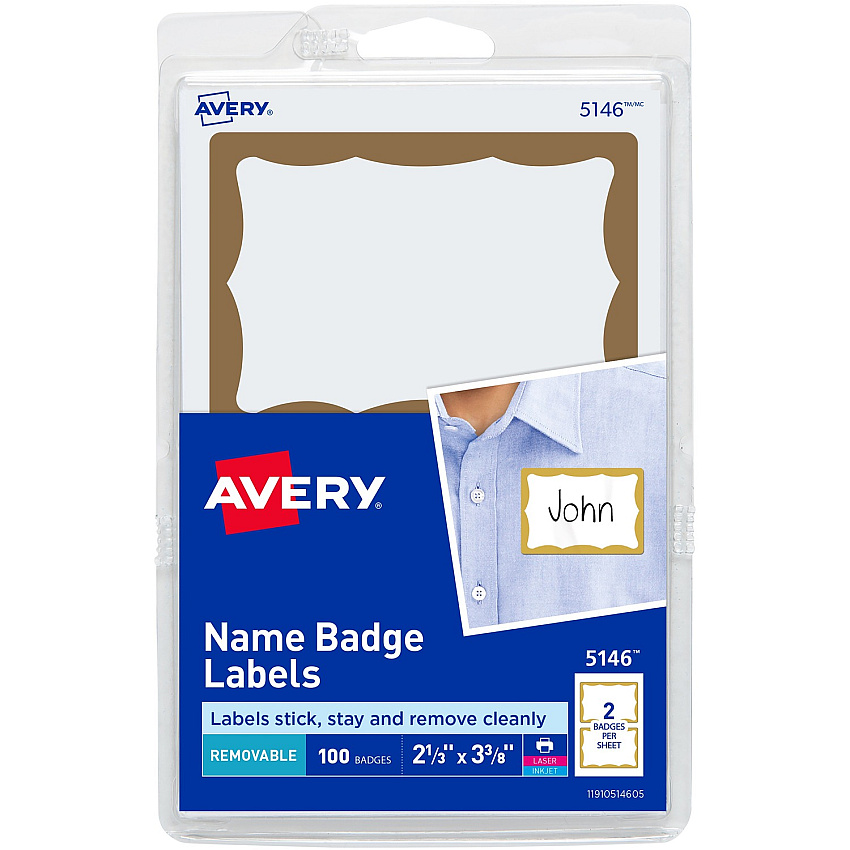 Avery Border Print or Write Name Tags (AVE5146)