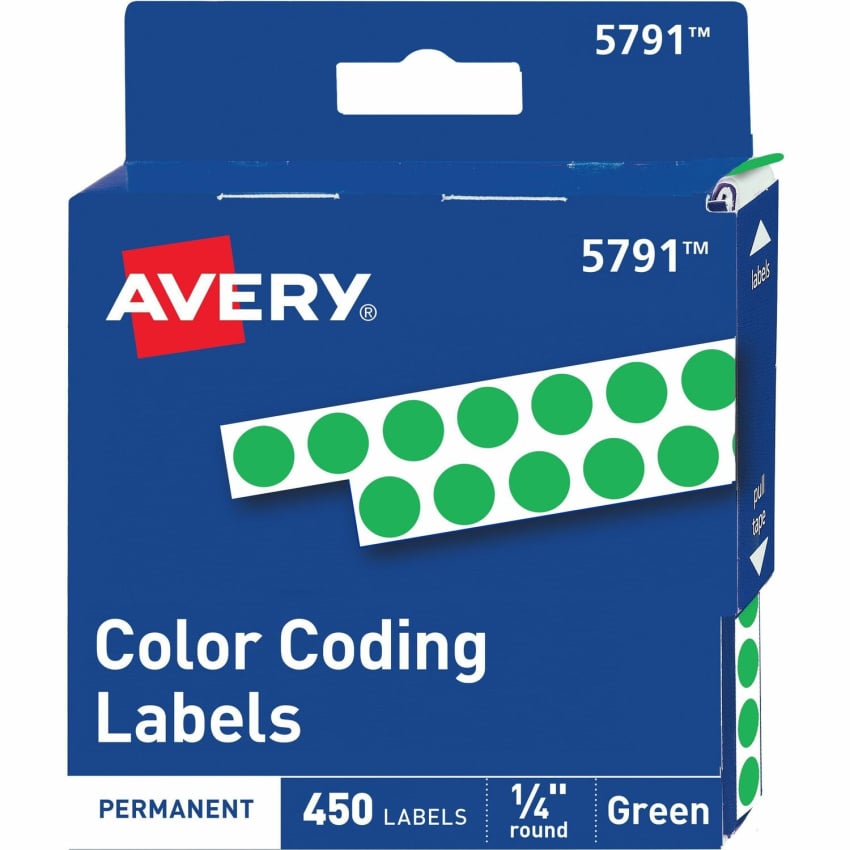 Avery 1/4" Color-Coding Labels (AVE05791)