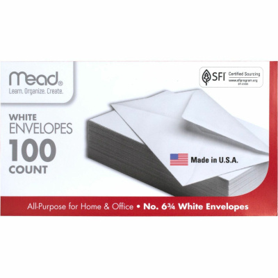 Mead Plain White Envelopes (75100) | SuperWarehouse.com
