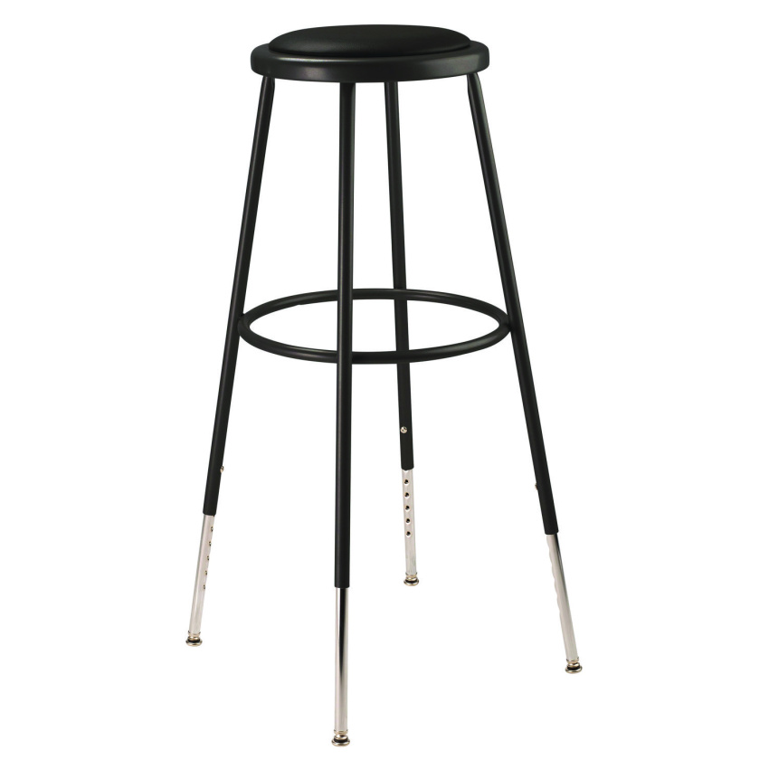 NPS 6400 Series Height Adjustable HD Vinyl Padded Steel Stool, Supports ...