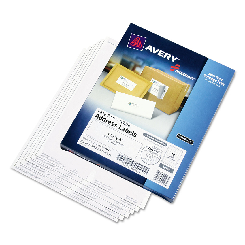 AbilityOne 7530013025504, SKILCRAFT Laser Labels, Label Printers, 1.33 ...