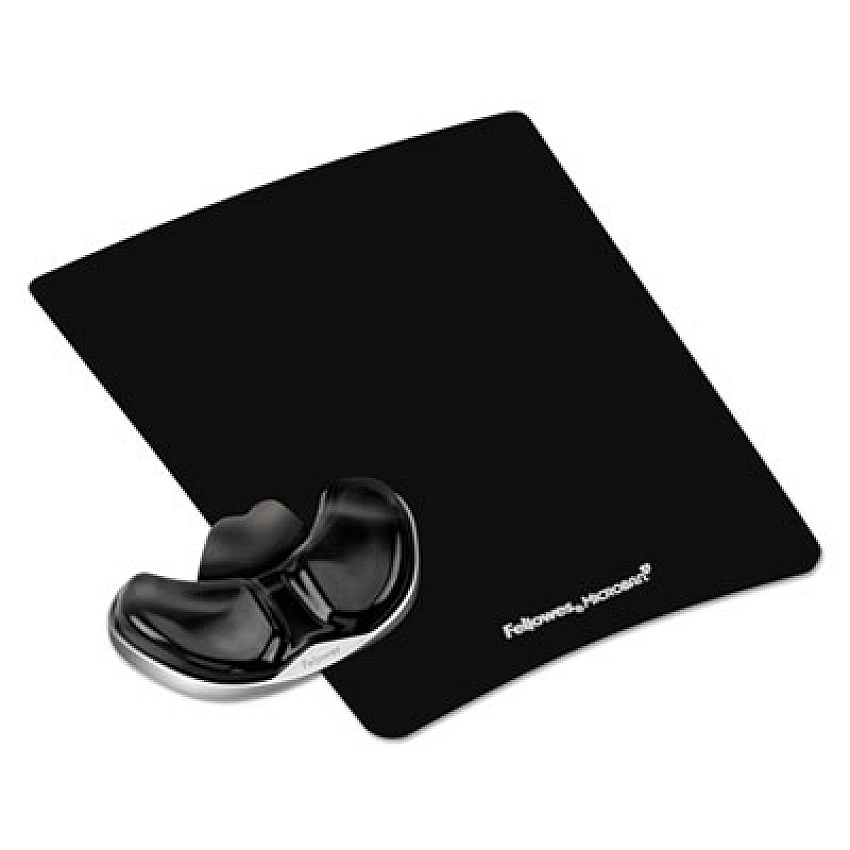 Fellowes Gel Gliding Palm Support with Mouse Pad, 9 x 11, Black ...
