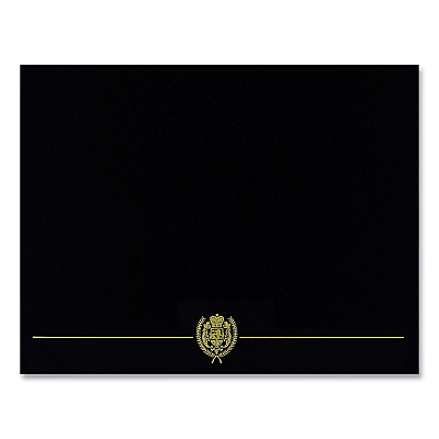 Great Papers Classic Crest Certificate Covers, 9.38 x 12, Black, 5/Pack ...