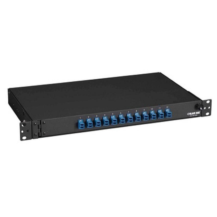 Black Box Rackmount Preloaded Fiber Enclosure - 1u, (12) Duplex Lc Pair ...