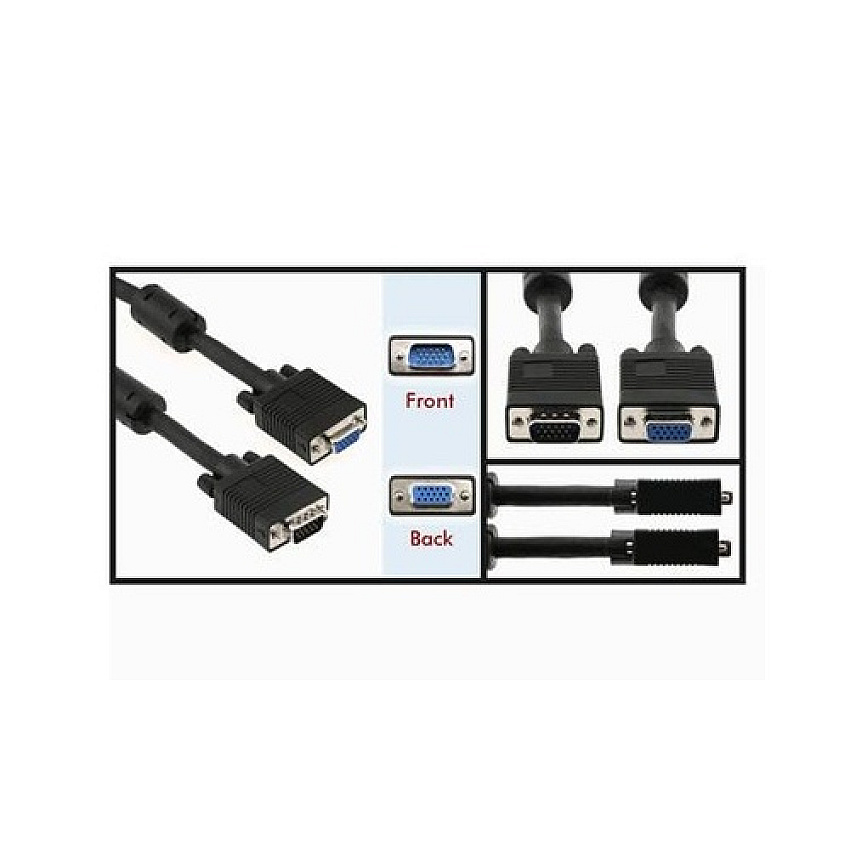 Micropac Technologies Svga 15ft Male Female W/ Ferrite (SVGAMF15)