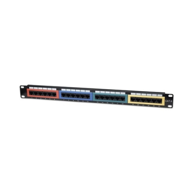 Intellinet 24 Port Cat6 Color Coded Patch Panel (513692 ...