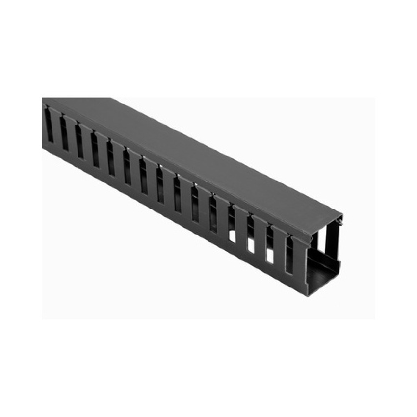 Black Box Slotted Wiring Duct Cable Raceway With Cover - 2.25"h X 1.5"w ...